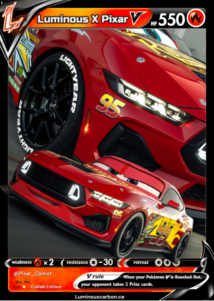 PRO POKECARZ- MUSTANG LIGHT YEAR (PIXAR EDITION) – Luminous Carbon