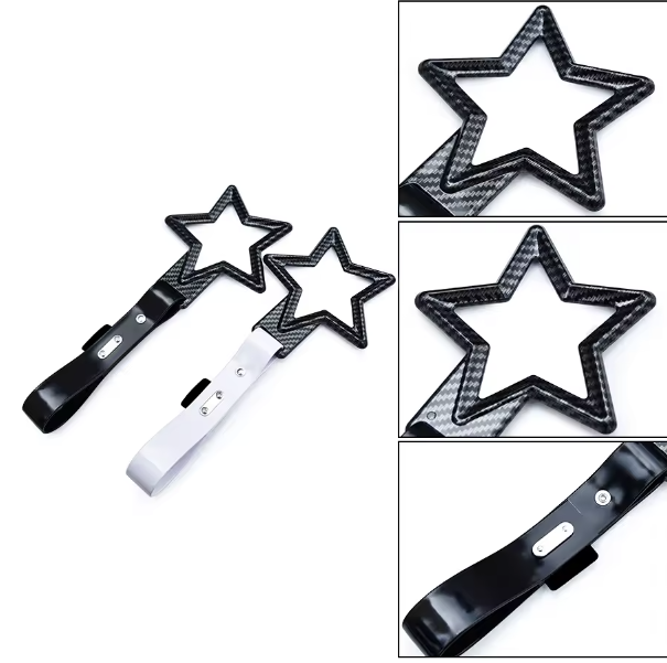 Carbon Fiber JDM Tsurikawa – Star Drift Handle Strap – Luminous Carbon